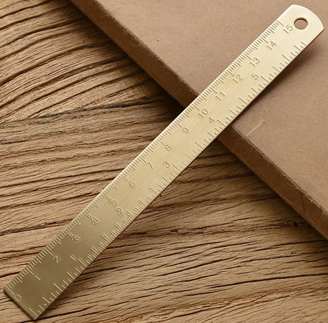 15 Cm 18 Cm 20 Cm Brass Straight Ruler Red Copper Gold | Etsy