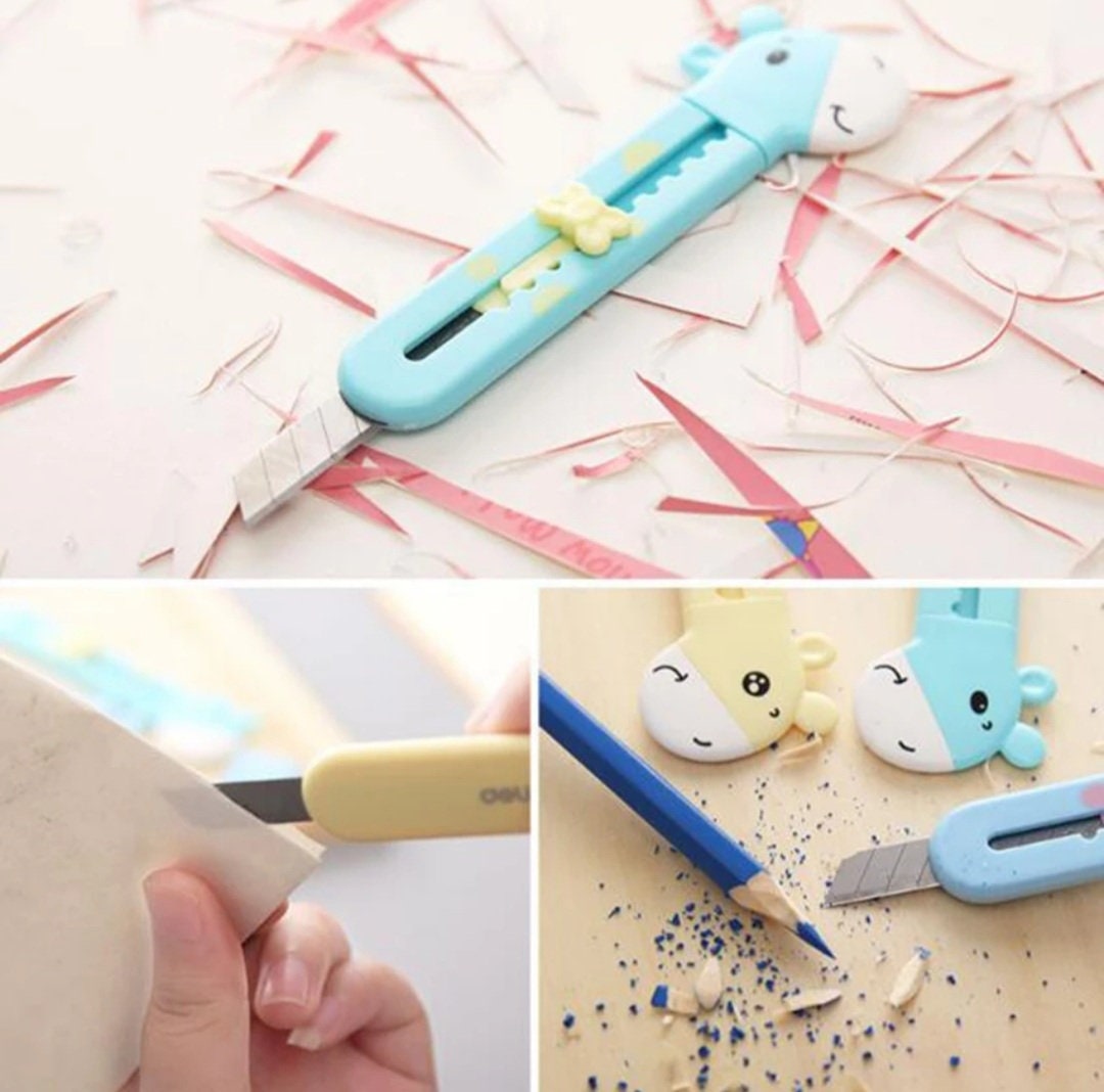 1PC/ Cute Mini Giraffe Portable Utility Knife Paper cutter | Etsy