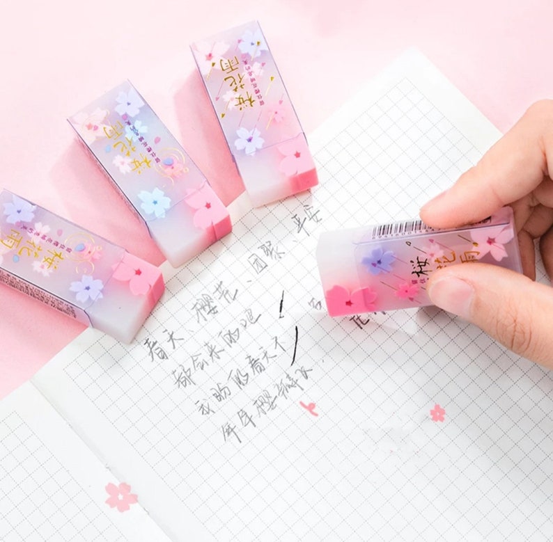 1pc Cherry Blossom Eraser, Pencil Eraser, Japanese Blossom Eraser ...