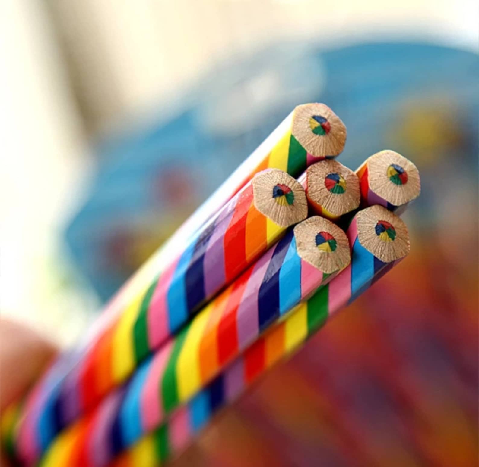 4pcs Pack Rainbow Crayon Pencils 4 Color Drawing Pencil - Etsy