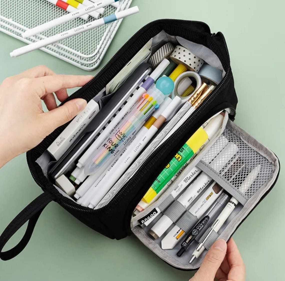Large Capacity Pencil Case Storage Bag Pen Holder - Etsy