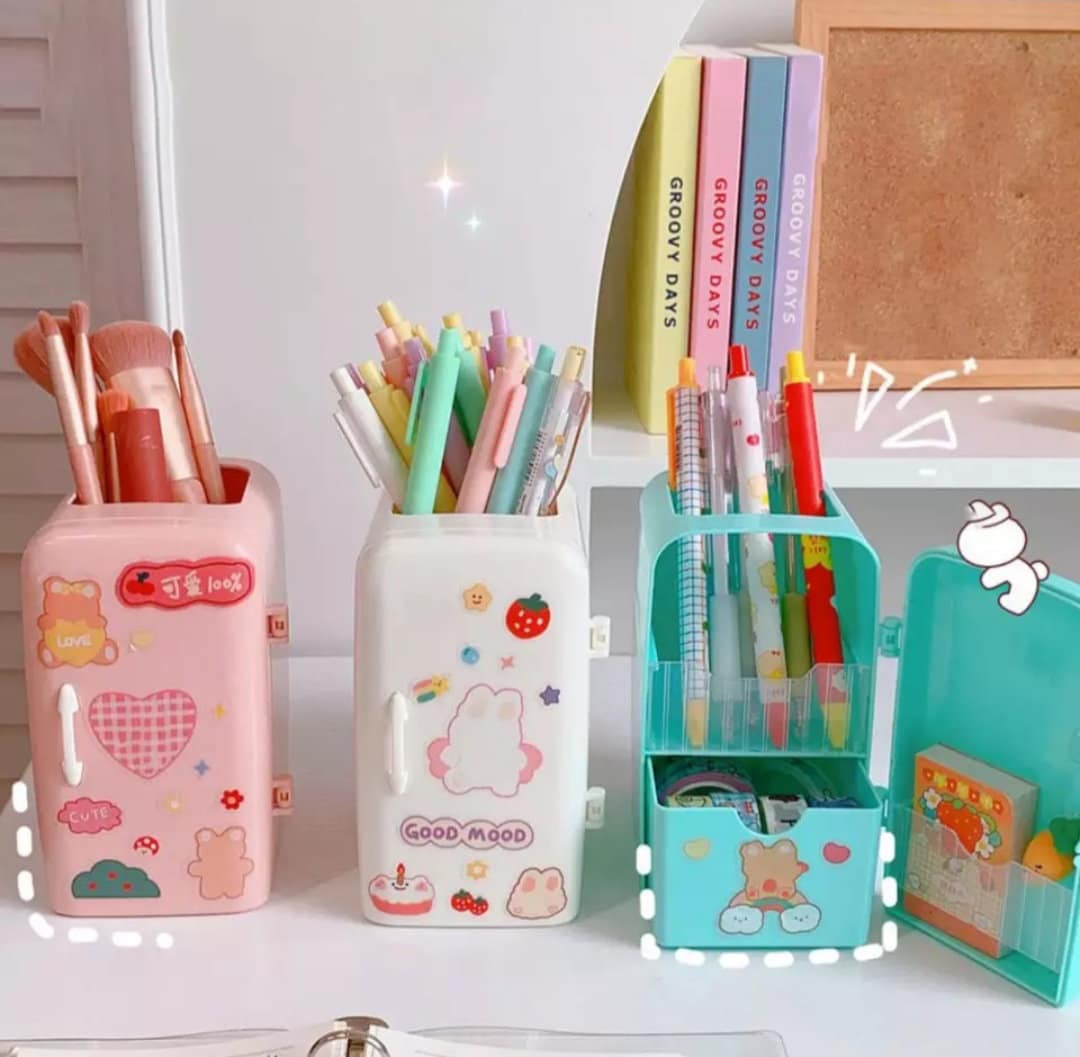 New Creative Refrigerator Pen Holder + DIY Sticker, Desktop Organizer ...