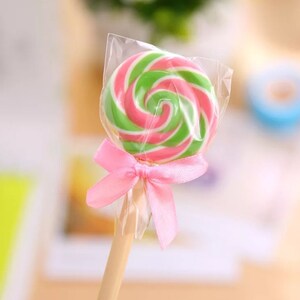 1pc Cute Lollipop Sweet Candy Ballpoint Pen, Kawaii Stationery ...