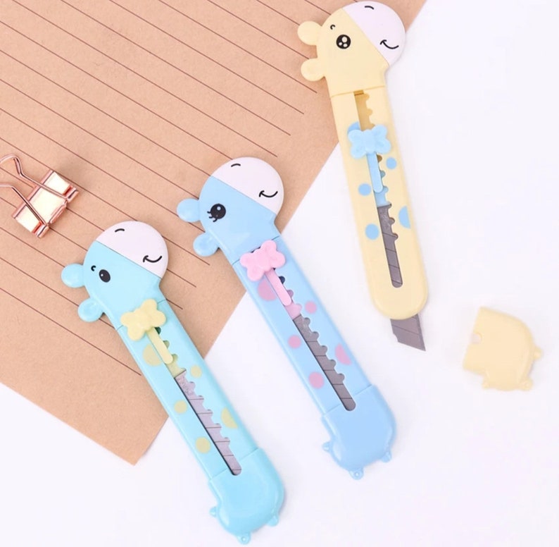 1pc Cute Mini Giraffe Portable Utility Knife Paper Cutter - Etsy