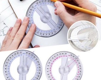 Circle Ruler Round Template 360 Degree Protractor Circular Measure ...