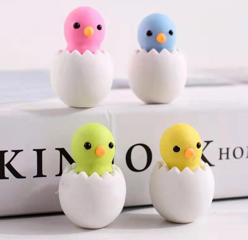 4pcs Cute Chick Shape Eraser, Pencil Eraser, Rubber Eraser, Chick ...