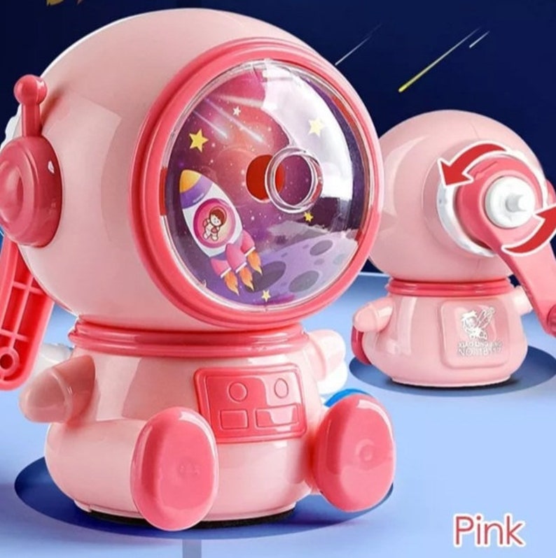 Astronaut Pencil Sharper, Cute Cartoon Pencil Sharpener, Hand-cranked ...