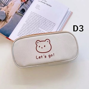 Cute Little Bear Pencil Case, Large Capacity Pencil Case, Cartoon Bear ...