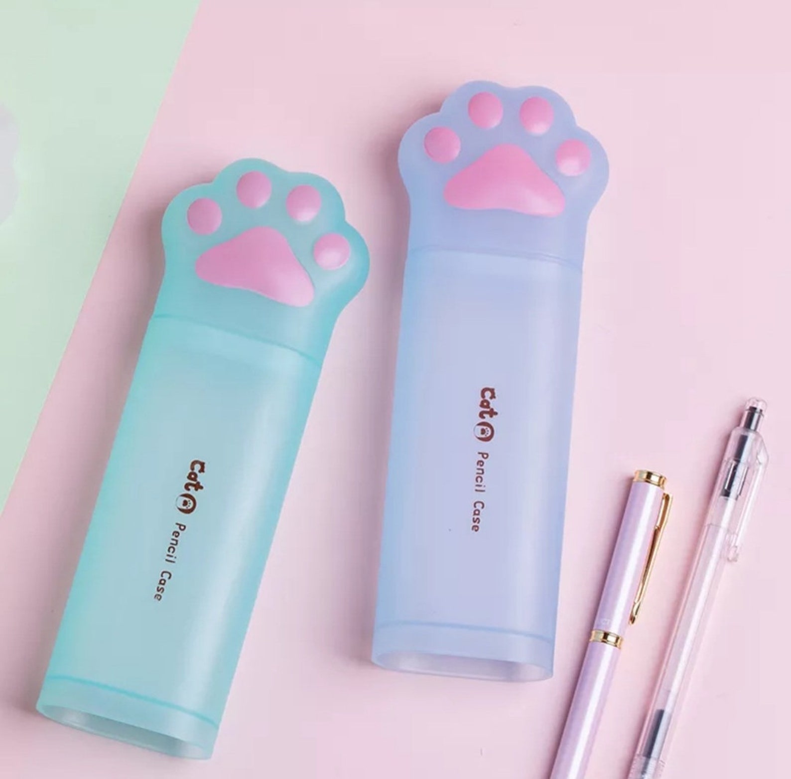 Cute Cat Paw Pen Holder Storage Box Portable Pencil Holder - Etsy