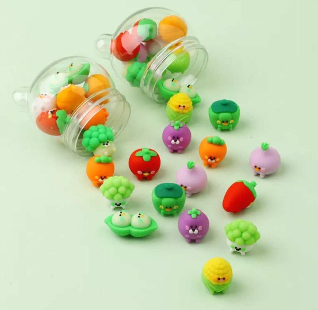 3D Fruit Shape Eraser Set Cute Funny Mini Erasers Pencil - Etsy