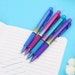 4pcs Rainbow Color Erasable Ballpoint Pens, 0.5 Mm, Black/blue Ink Pen ...