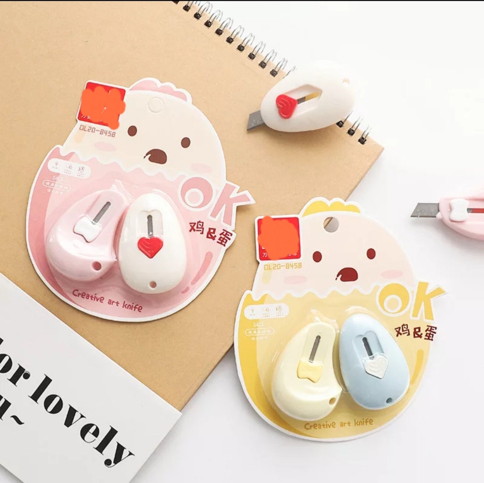 2pcs/ Mini Portable Utility Knife Cute Chick Love Heart Art | Etsy