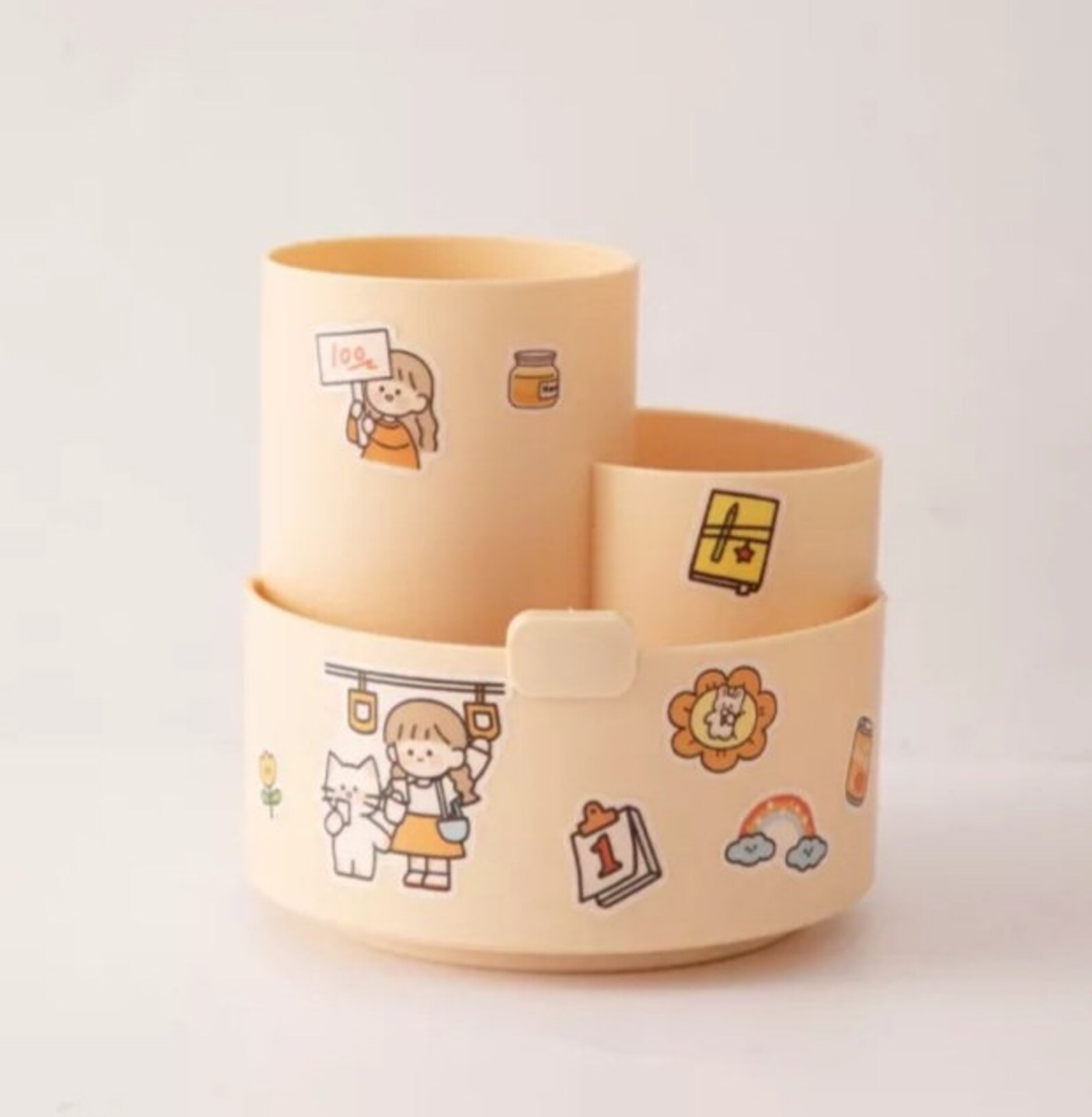 360 Degree Rotating Desktop Organizer Multifunctional 3 Grid - Etsy