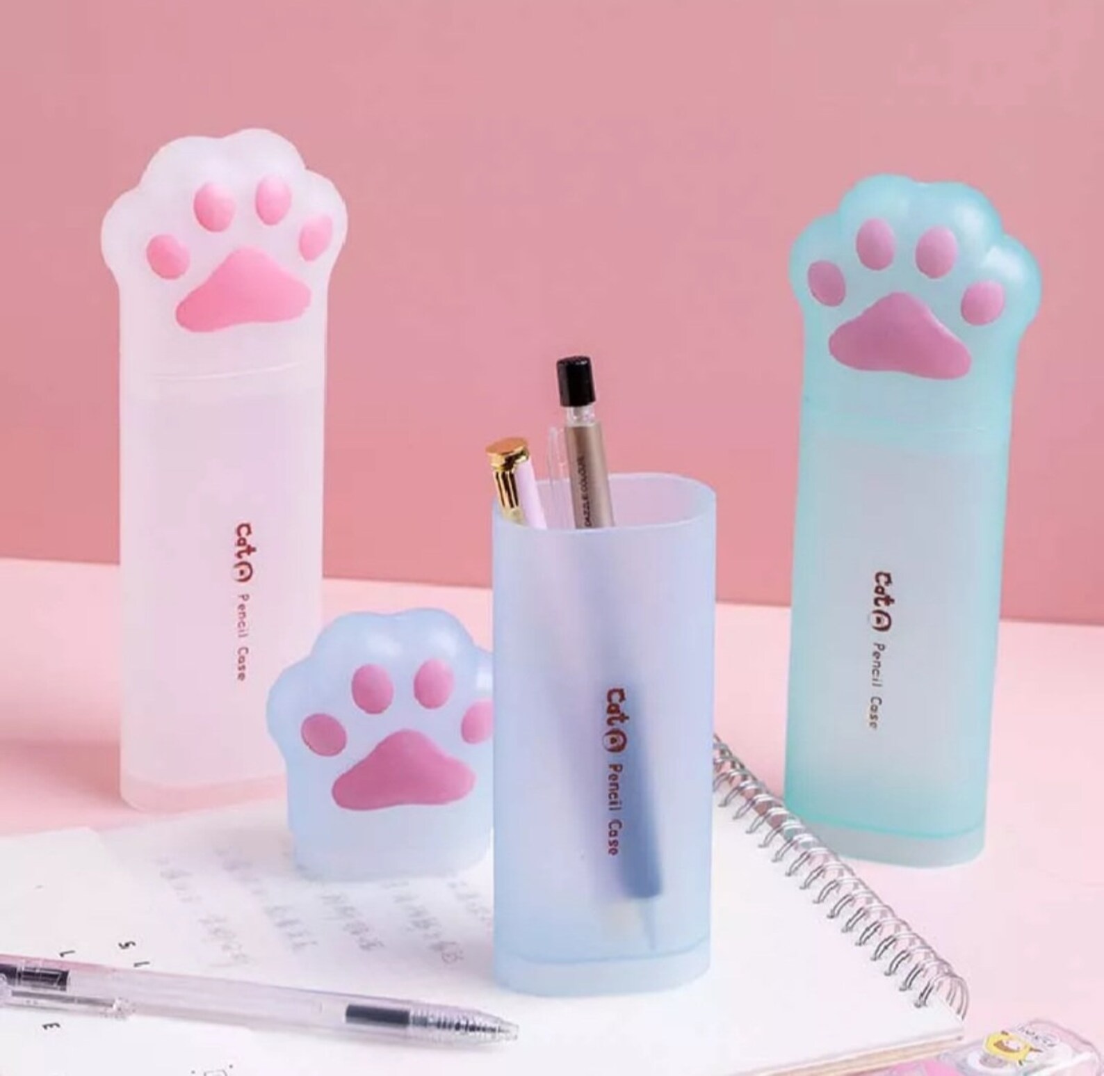 Cute Cat Paw Pen Holder Storage Box Portable Pencil Holder - Etsy