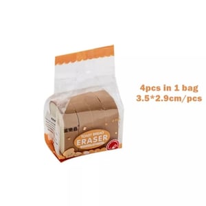 4pcs Set Toast Bread Erasers, Mini Pencil Erasers, Cute Bread Shape ...