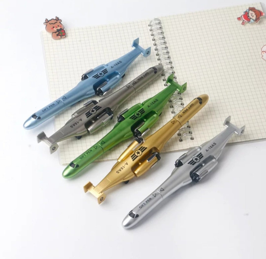 5pcs Creative Helicopter Gel Pen, Military Pen, Airplane Writing Pen, 0 ...