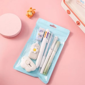 1 Set Cute Cat Paw Stationery Set, 7 in 1 Stationery Set, School ...