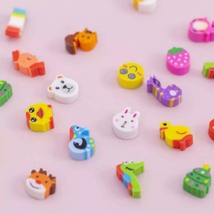 100pcs Mini Pencil Erasers Cute Mini Eraser Gift Animal - Etsy