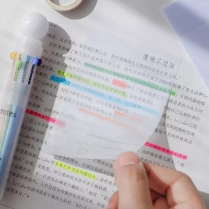 50 Sheets Transparent Sticky Notes, Waterproof PET Transparent Sticky ...