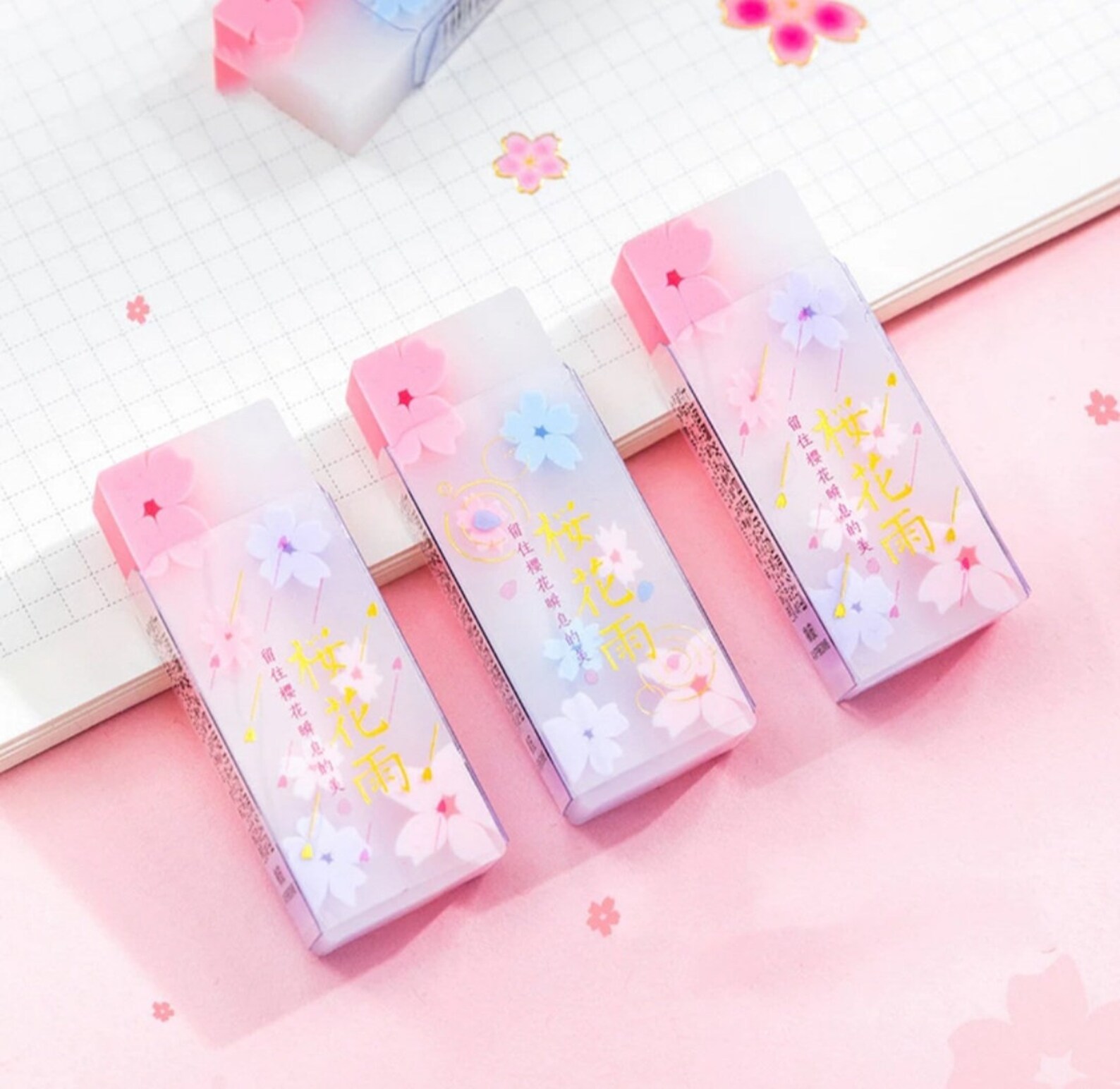 1pc Cherry Blossom Eraser Pencil Eraser Japanese Blossom - Etsy
