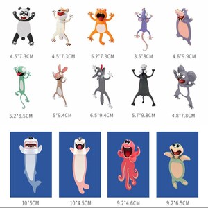 1pc 3D Animal Book Mark, Lovely Animal Cat, Panda, Rabbit Book Mark ...