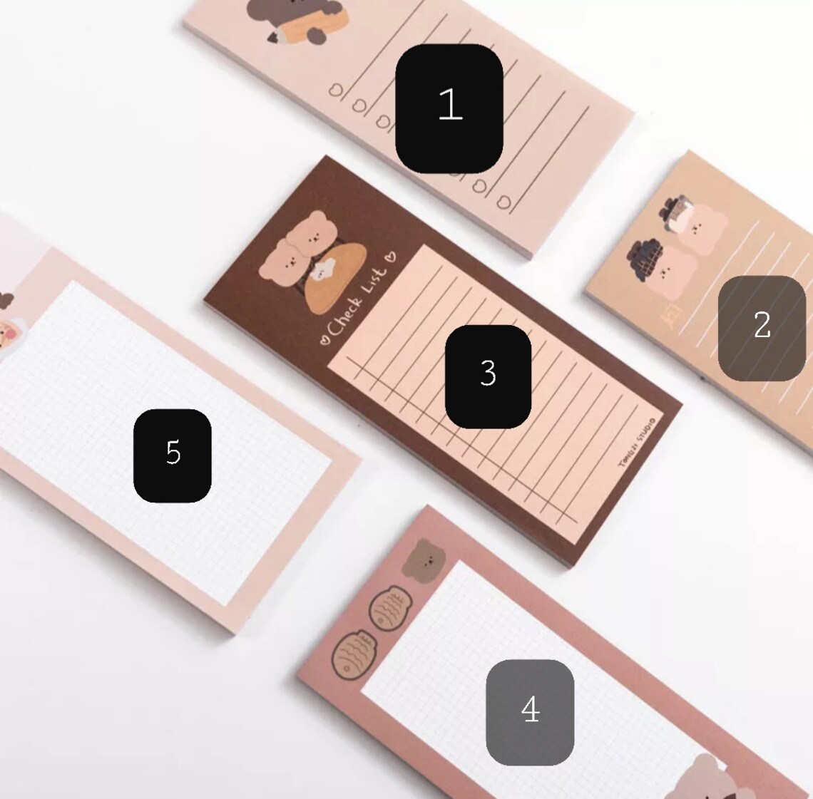 1 X 50 Sheets Cute Bear Memo Pad School Office Planner Note | Etsy