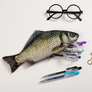 Creative Fish Shape Pencil Case, Pouch, Coin Bag, Funny Stationery Bag ...