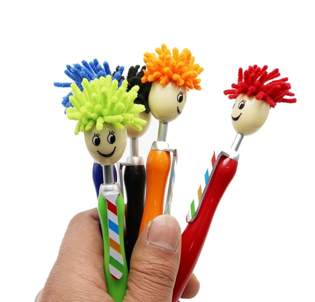 1pc Cute Funny Mop Pen, Touch Screen Stylus Pen, 0.5mm Black Ink Pen ...