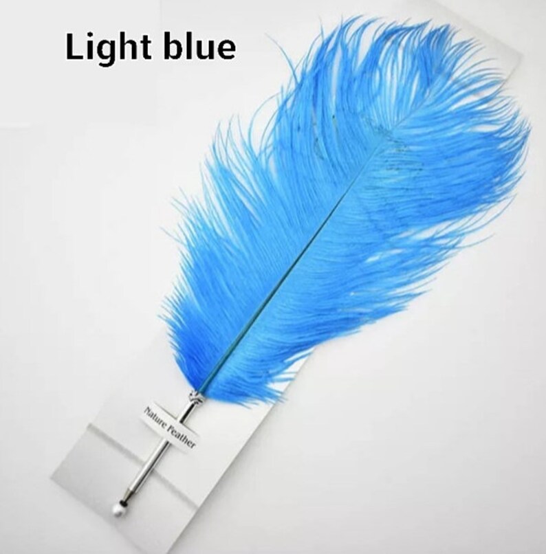 Beautiful Ostrich Feather Ballpoint Pen 7 Colors Quill Pen - Etsy