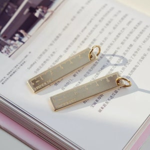1pc Mini Portable Brass Ruler, 6cm Portable Ruler, Cute Metal Ruler ...