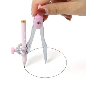 8pcs Set Mathematical Set, Drawing Set, Measuring Ruler Set, Pink, Blue ...