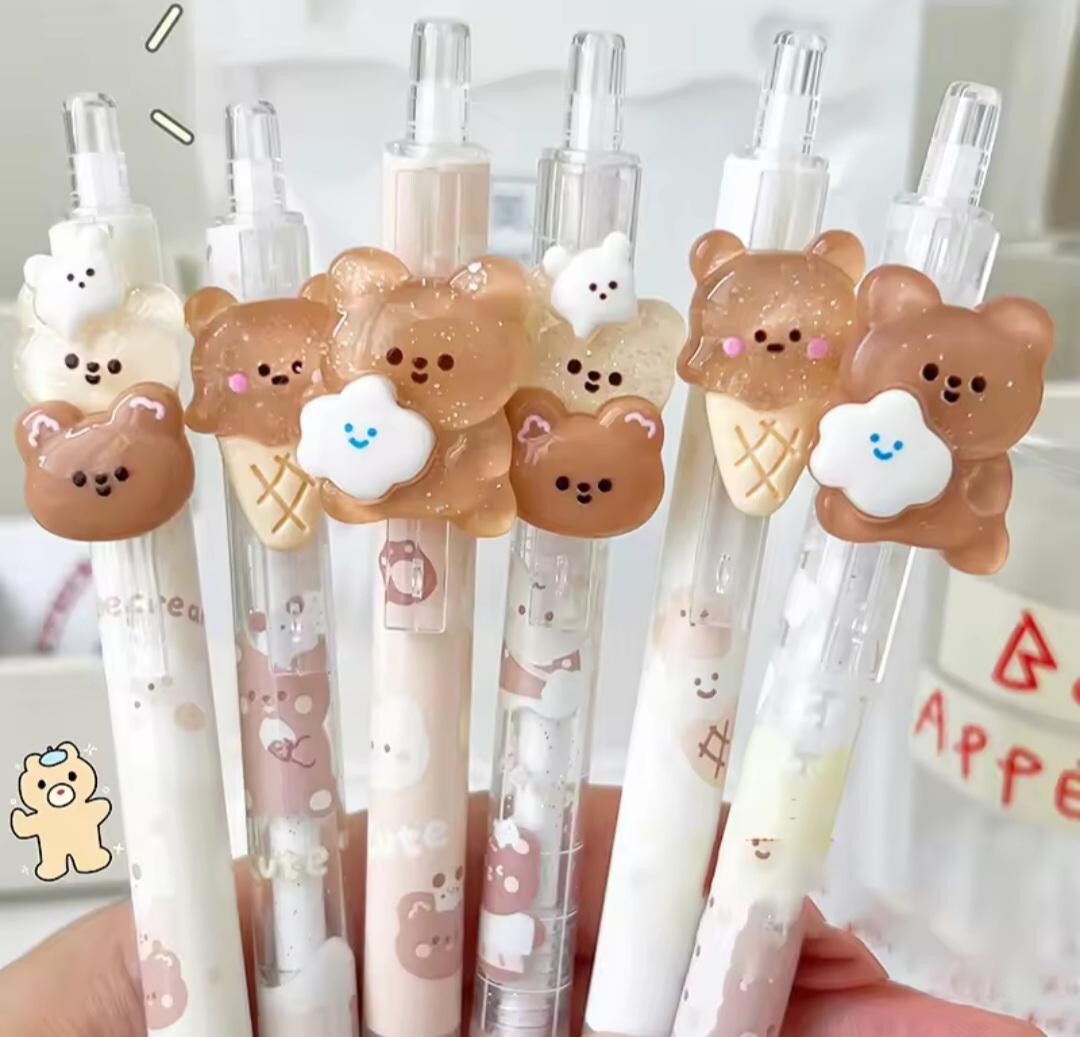 2pcs Cute Bear Mechanical Pencil, Press Pencil, Writing Pencil ...