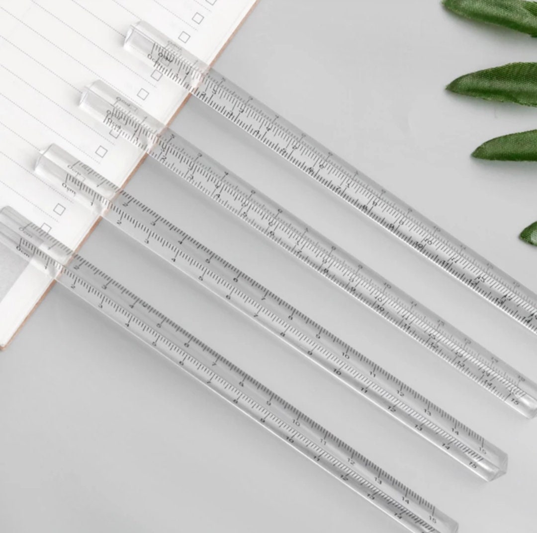 15cm Triangular Transparent Ruler, Straight Ruler, Triangle Shape ...
