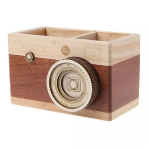 Camera Wooden Desktop Organizer, Unique Design Pen Holder,school ...
