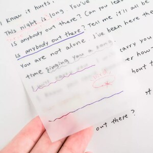 50 Sheets Transparent Sticky Notes Waterproof PET Transparent - Etsy