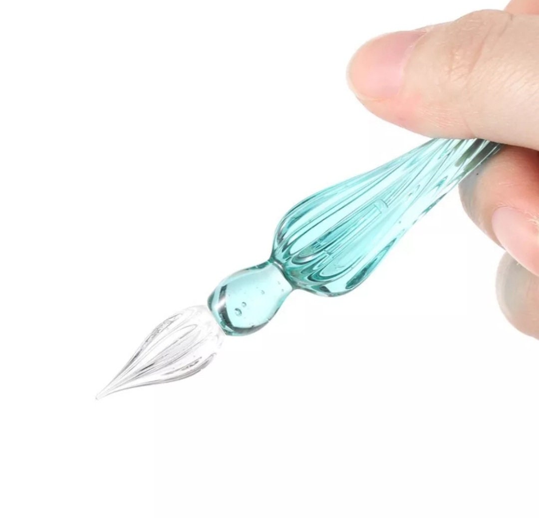 Glass Dip Pen, Crystal Glass Dip Pen, Black, White Glass Dip Pen ...