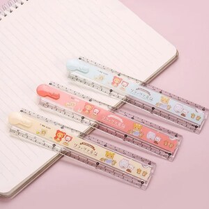 2pcs Cute Bear Straight Ruler, Random Color Measuring Tool, 30cm ...