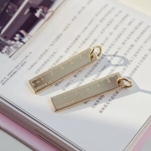 1pc Mini Portable Brass Ruler, 6cm Portable Ruler, Cute Metal Ruler ...