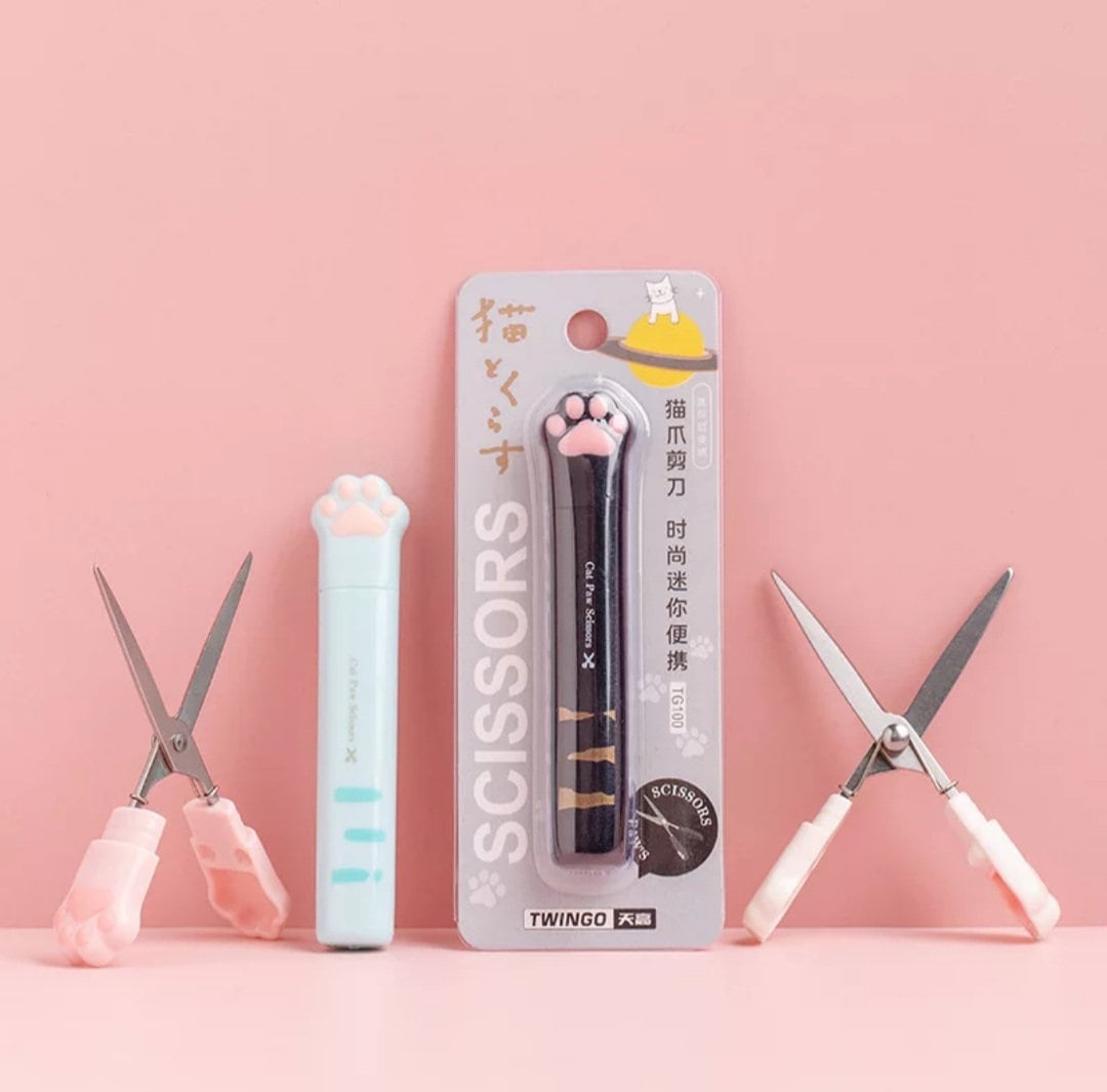 Portable Mini Cat Paw Scissors, Cute Paw Art Scissor, Safety Protective ...