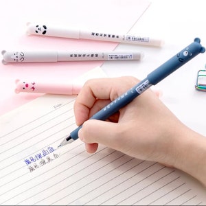 37pcs Set Panda Gel Pen, Erasable Gel Pen Set, 0.35 Mm Pen, 4 Pen + 30 ...