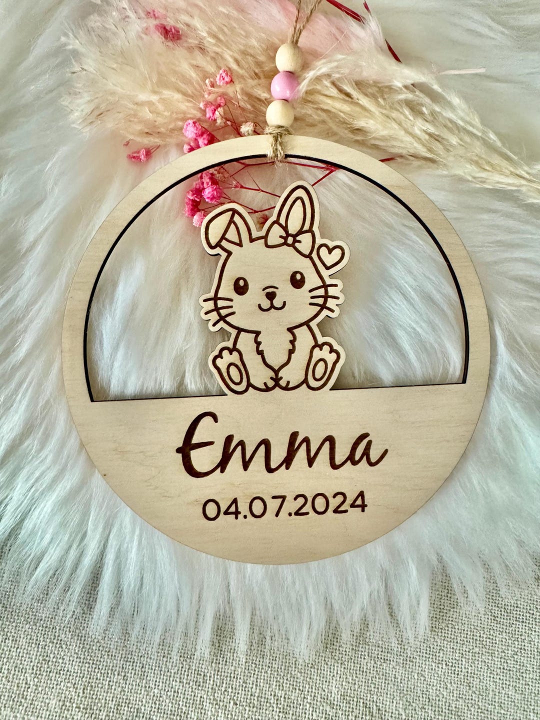 Personalized Name Plate Baby - Wooden Sign Birth Baptism Gift With Name ...