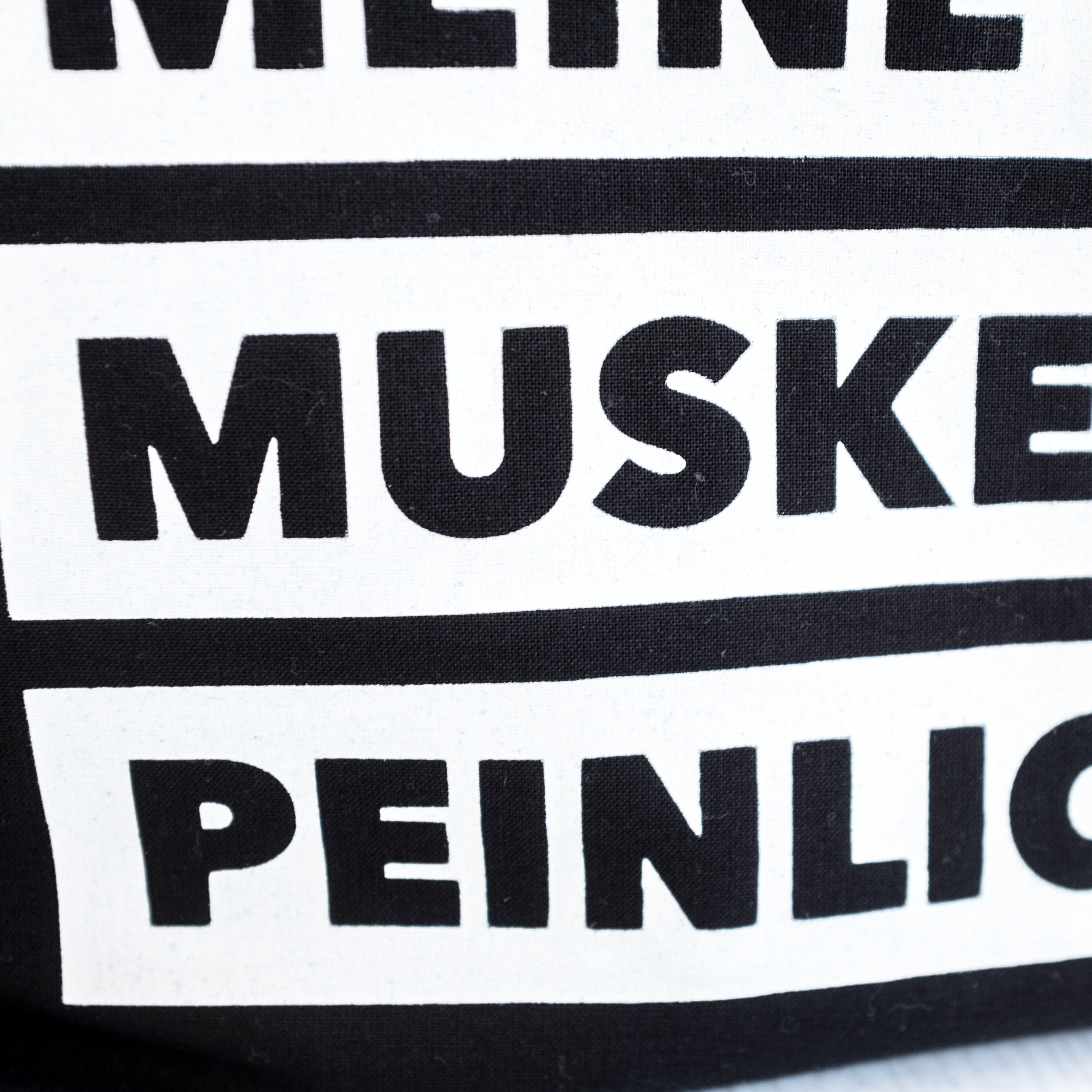 Jute Bag MUSCLES Embarrassing Fabric Bag With Screen Printing by Hand ...