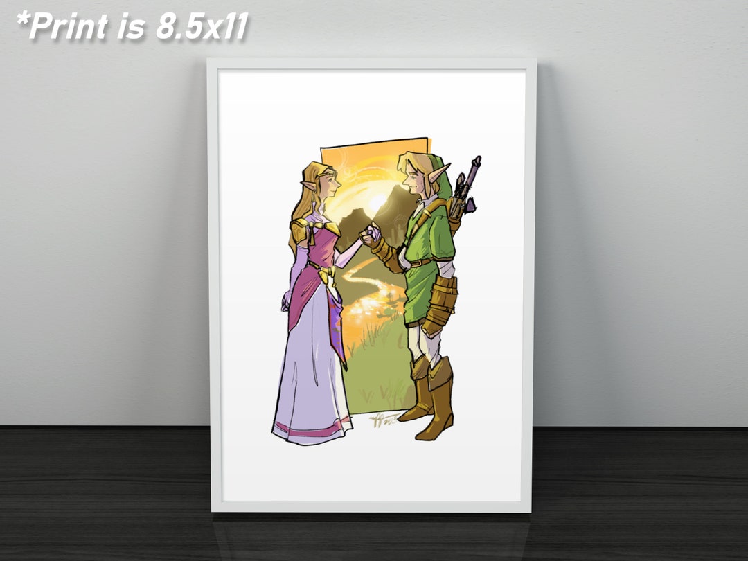 The Legend of Zelda Art Print 8.5x11 Gaming Room Poster, Game Room - Etsy