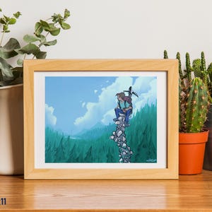 Minecraft Art Print - Taiga Biome - Gaming Room Poster, Game Room - Etsy