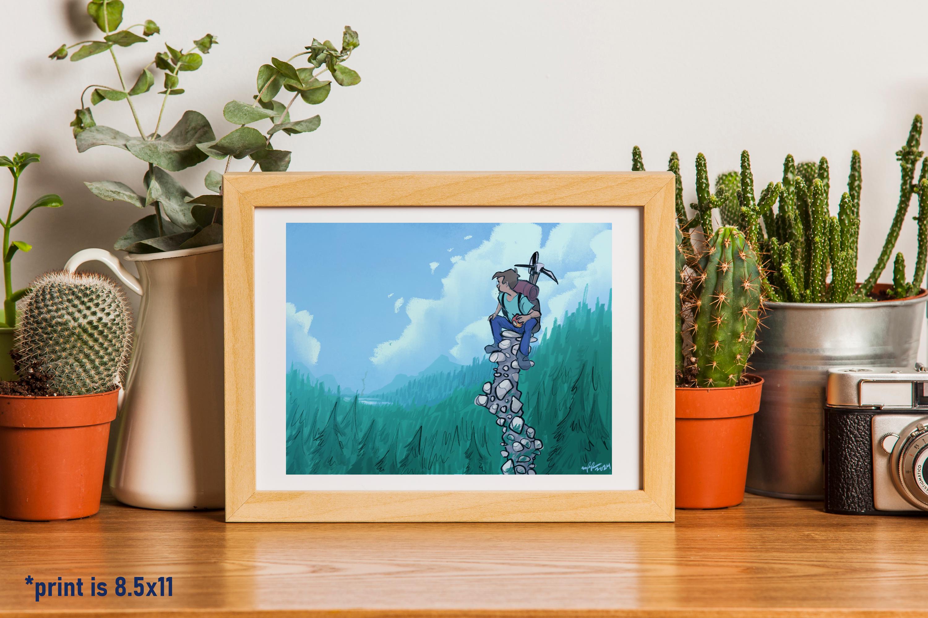 Minecraft Art Print - Taiga Biome - Gaming Room Poster, Game Room - Etsy