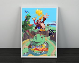 Banjo Kazooie Poster Digital Download Video Game Poster Video Game ...