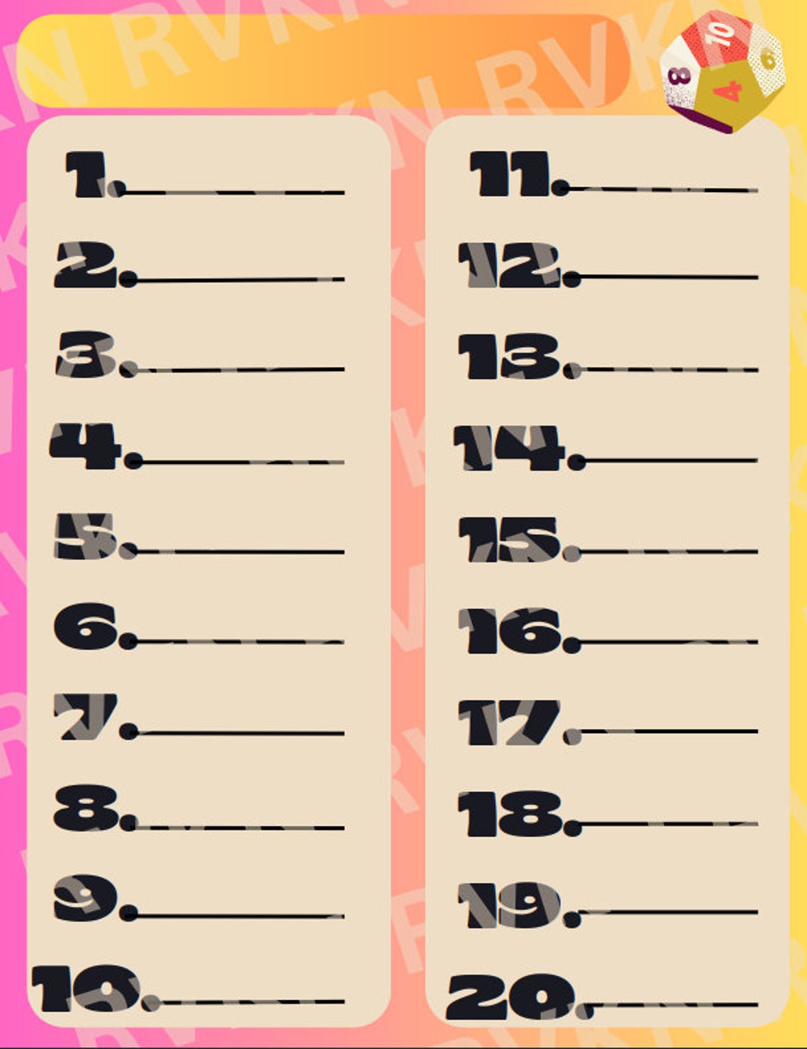 DIY Create Your Own "roll For" Inspired by Tiktok - Dice Game - Retro ...