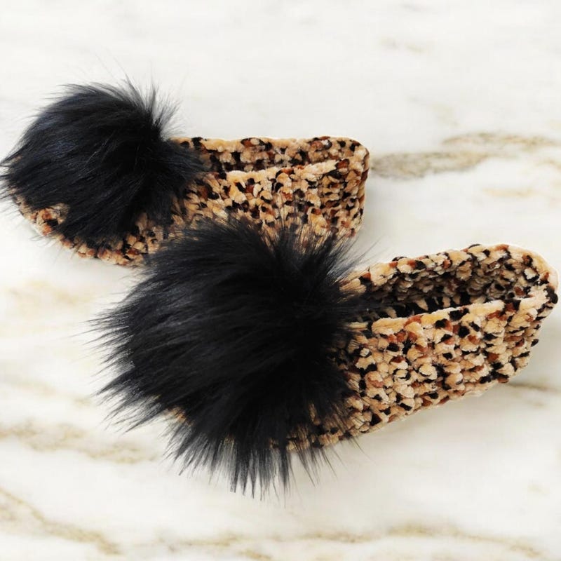 Leopard Slippers - Etsy