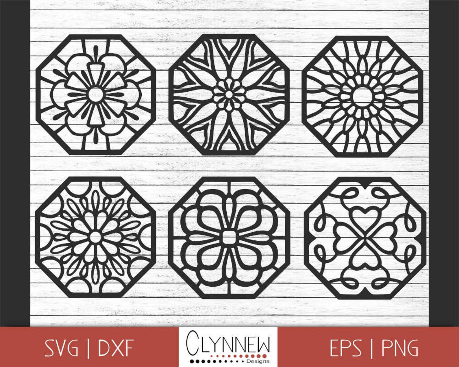 Octagon SVG Patterned Octagon Designs Geometric Svg Cut Out | Etsy