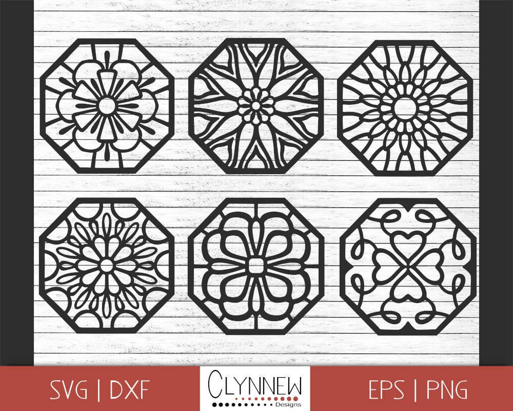 Octagon SVG Patterned Octagon Designs Geometric Svg Cut Out | Etsy